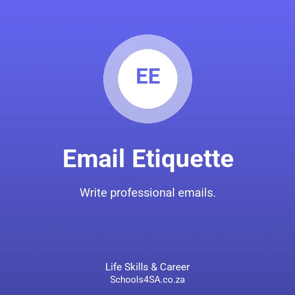 Email Etiquette - Life Skills & Career | Schools4SA