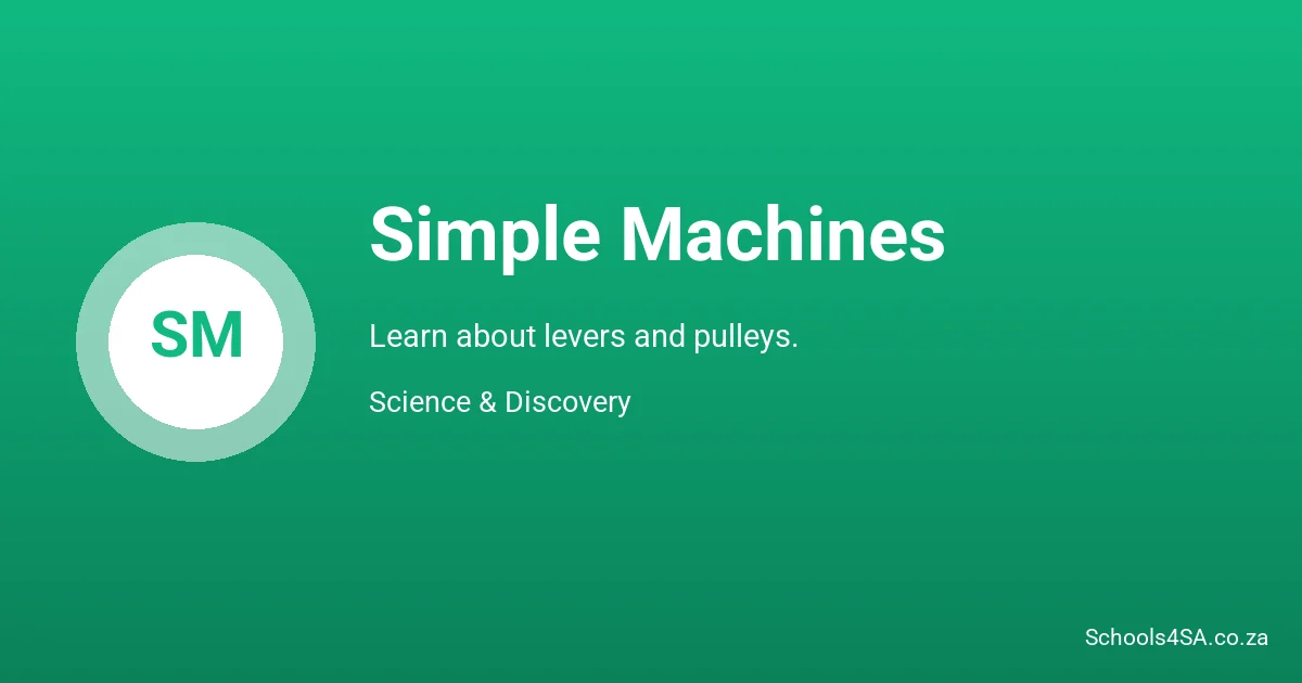 Simple Machines - Science & Discovery | Schools4SA